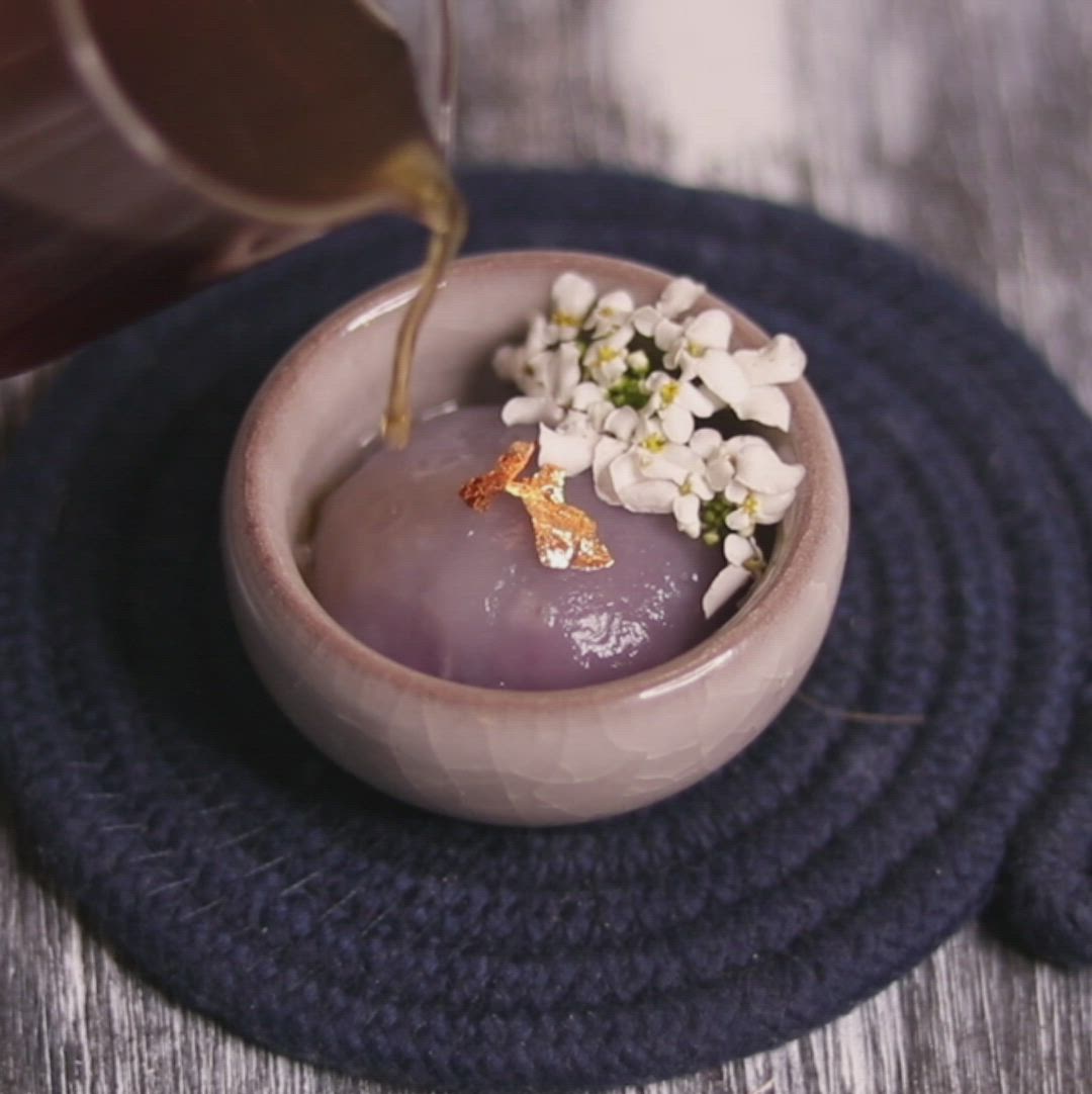 Purple Sweet Potato Crystal Dumpling