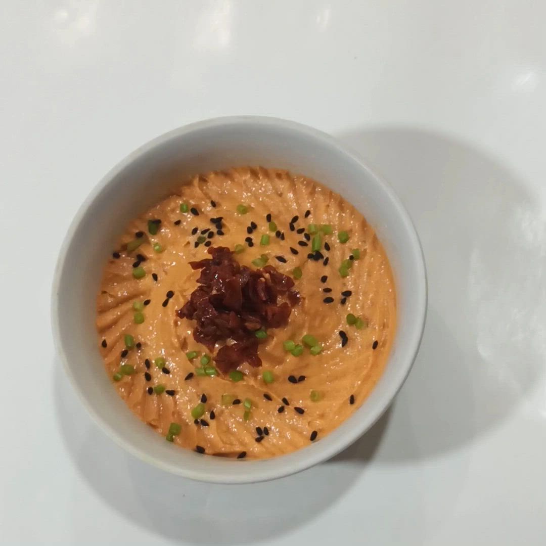 Sun-dried tomato mousse